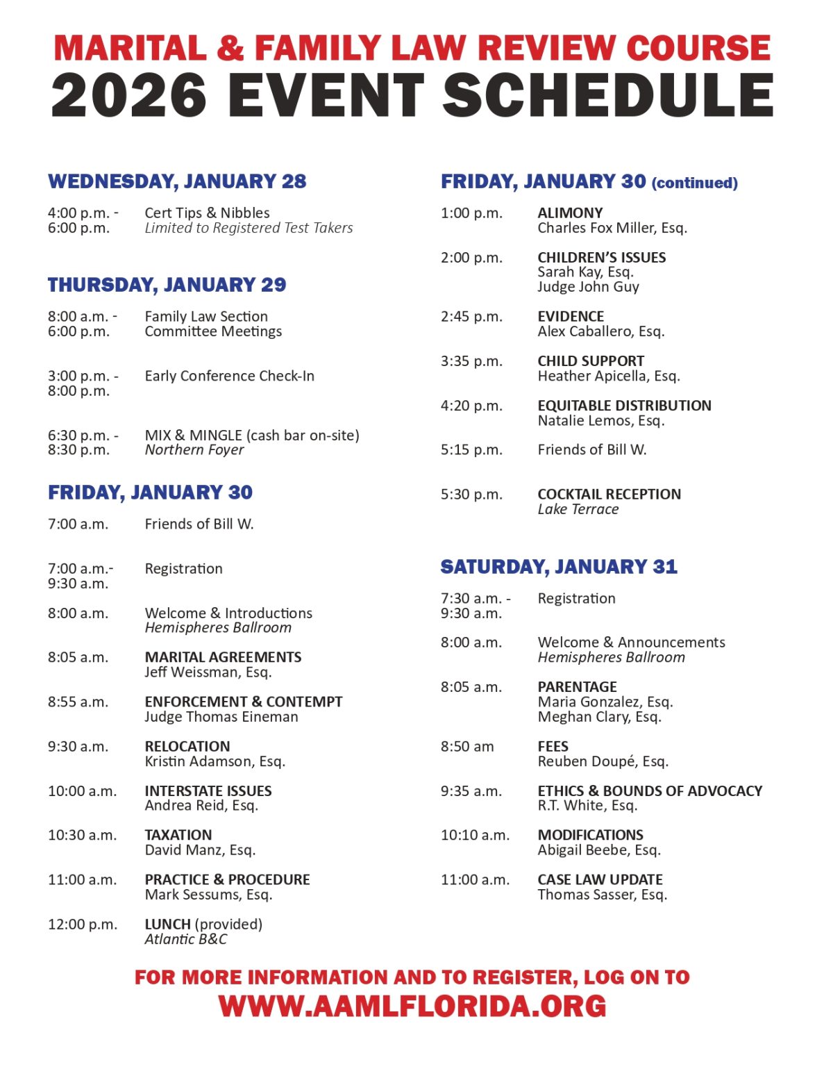 Review Course - Florida AAML